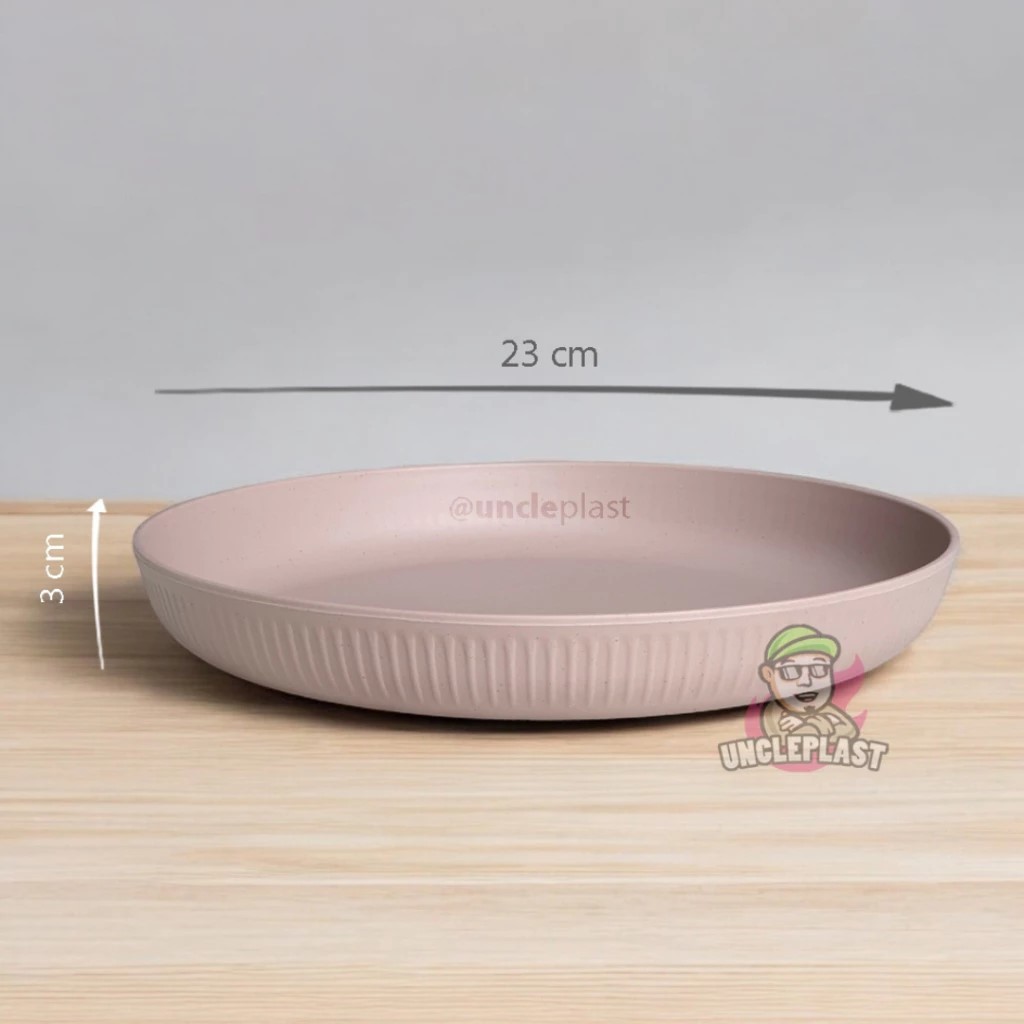 Jual Piring Makan Plastik Aesthetic Piring Nasi Indomie BPA Free Food ...