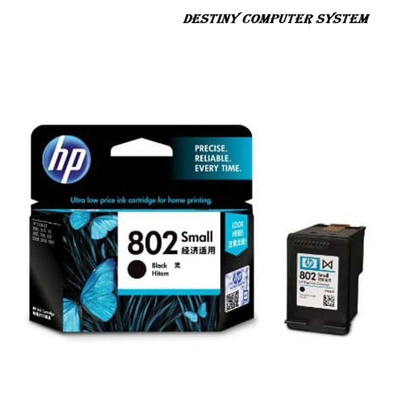 Jual Cartridge Tinta HP 802 Black / Hitam Original | Shopee Indonesia