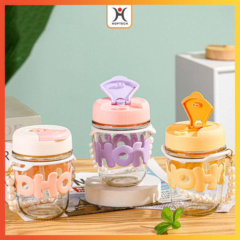 Jual Hoptech - Tumblr Gelas Kaca Gelas Kopi 350 ML Aesthetic Cup dengan ...