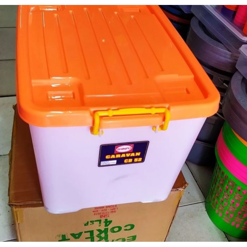 Jual BOX Kontainer Plastik Dengan Roda Caravan Container Box Kotak ...