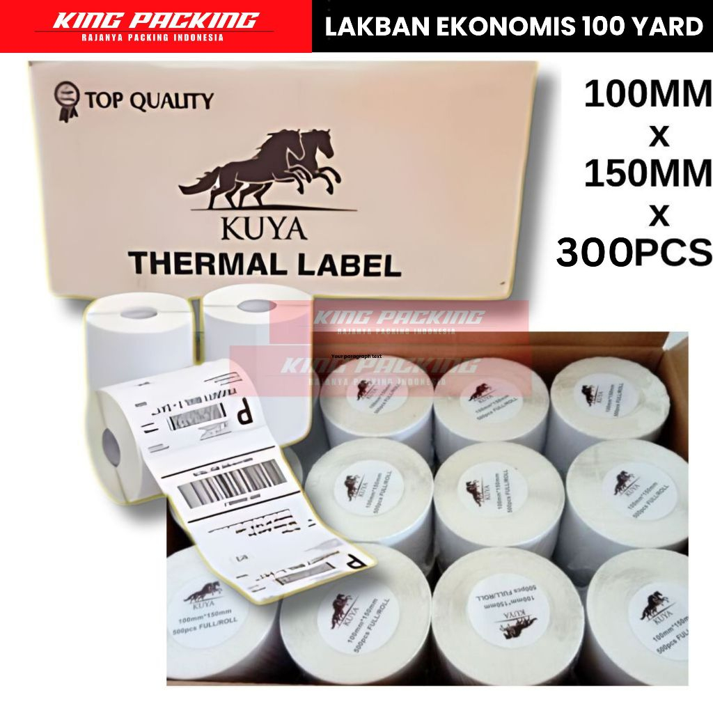 Jual Stiker Thermal 100x150 (300Lembar) / Label Barcode / Cetak Resi ...