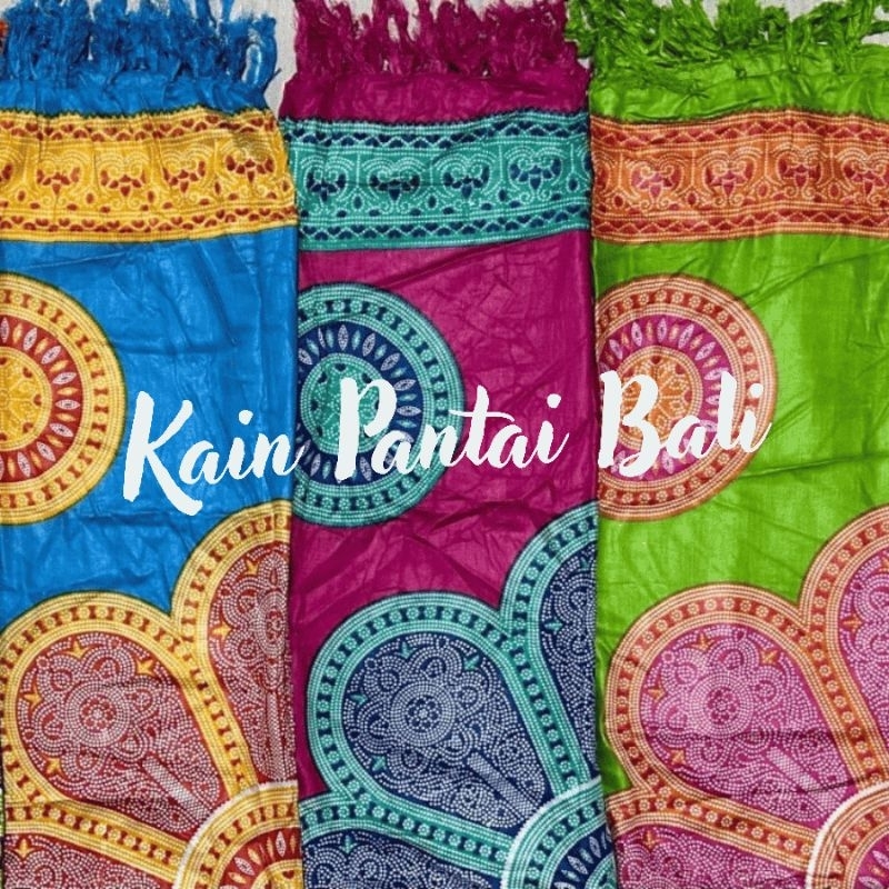 Jual KAIN PANTAI BALI MOTIF BUNGA BUNGA ~ TAPIH BALI RUMBAI SARUNG ...
