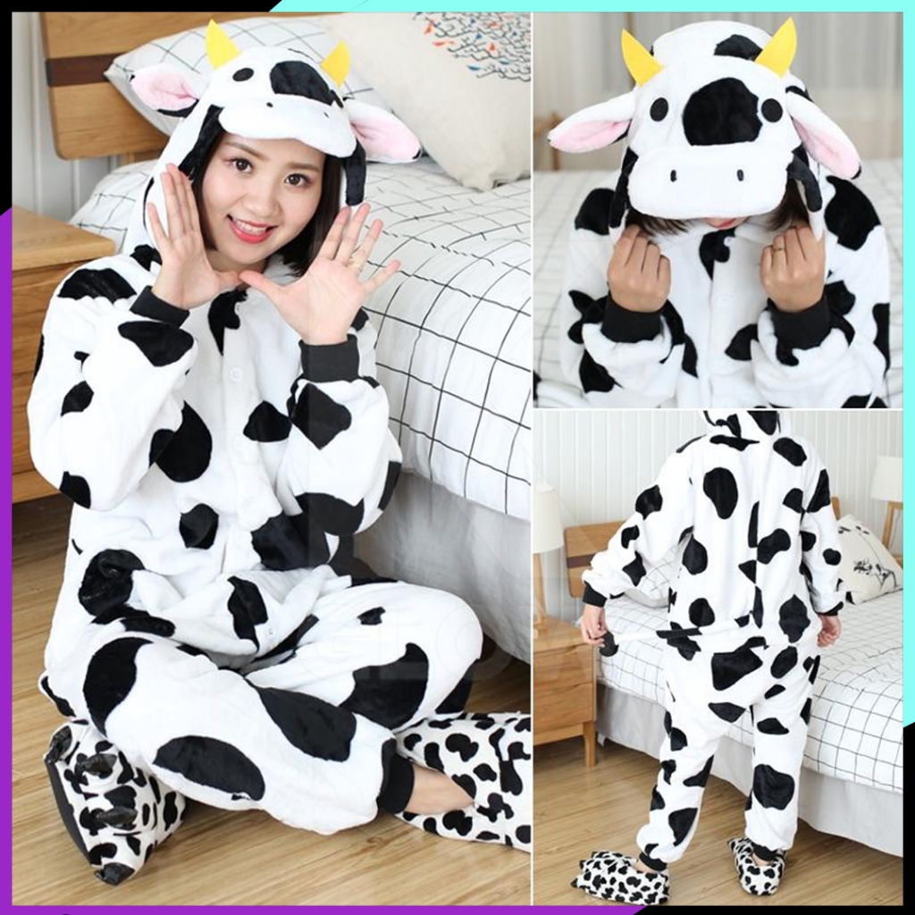 Jual BAJU TIDUR KARAKTER SAPI COW KOSTUM ONESIE KIGURUMU PIYAMA DEWASA | Shopee Indonesia