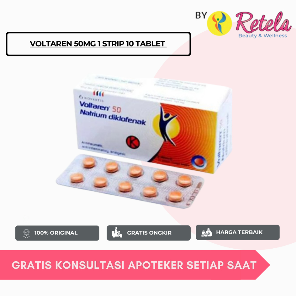 Jual VOLTAREN 50MG 1 STRIP 10 TABLET / NATRIUM DIKLOFENAK | Shopee Indonesia