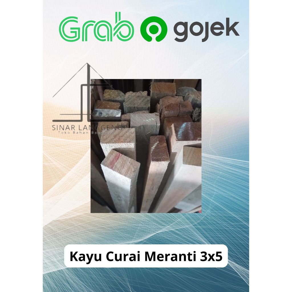 Jual Kayu Usuk Balok Reng / Stik Kayu Kaso Curai Meranti 3x5 Panjang 4 ...