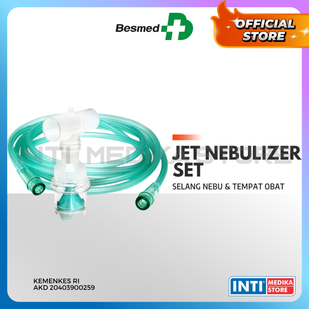 Jual BESMED - Jet Nebulizer Set + Medicine Cup | Selang Nebu & Tempat ...