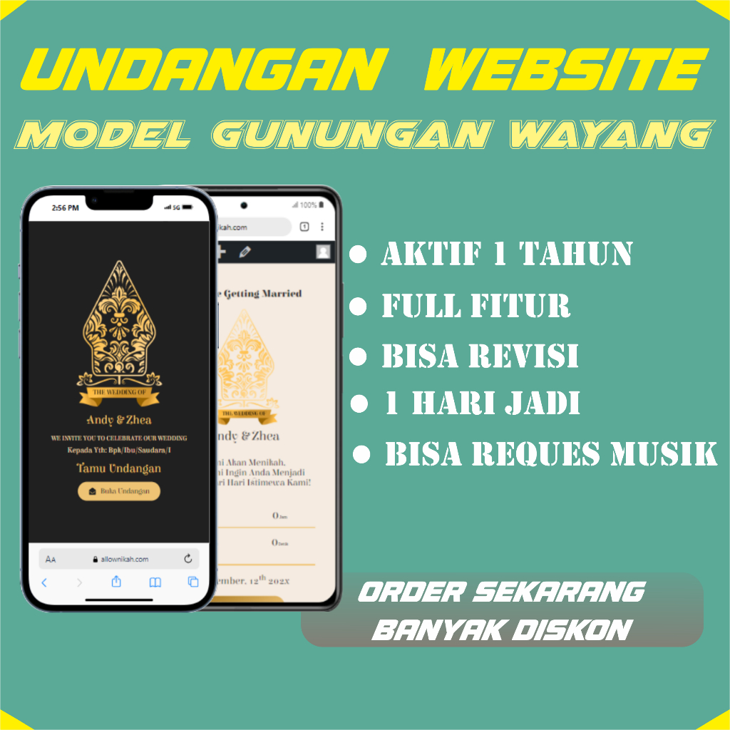 Jual Undangan Pernikahan Website I Undangan Digital Tema Gunungan ...