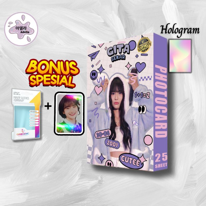 Jual Photocard Jkt48 Gita Hologram - 2 Sisi - 1 Pack isi 25Pcs | Shopee Indonesia