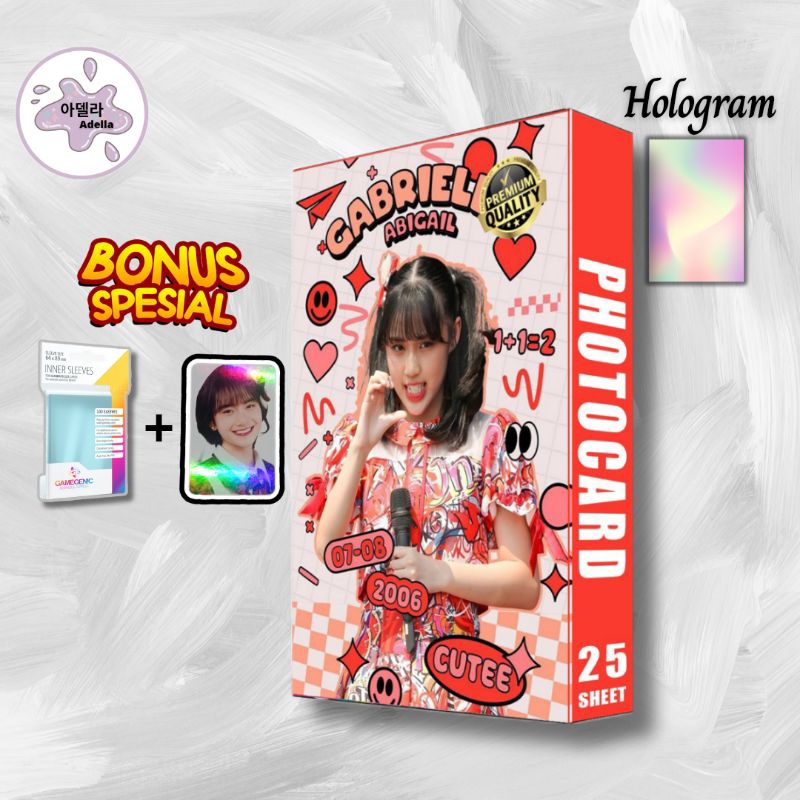 Jual Photocard Jkt48 Gabriella ( Ella ) Hologram - 2 Sisi -1 Pack isi 25Pcs | Shopee Indonesia