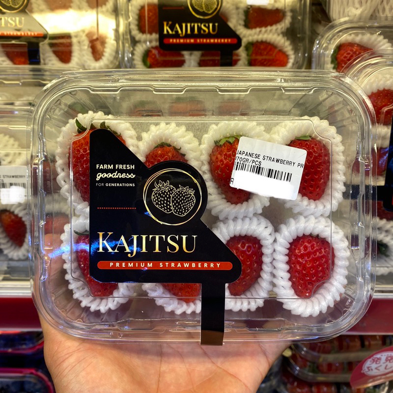 Jual Buah Strawberry jepang kajitsu premium strawberry fresh 170 grm ...