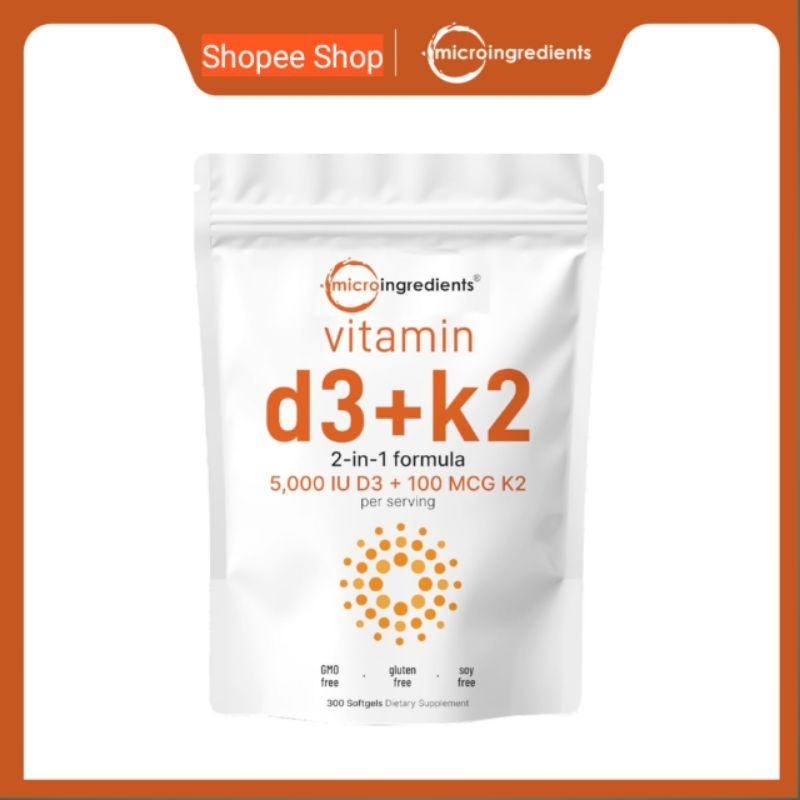 Jual FlashSale!! MICRO INGREDIENTS MICROINGREDIENTS VITAMIN D3 K2 5000 IU MICROINGREDIENTS ...