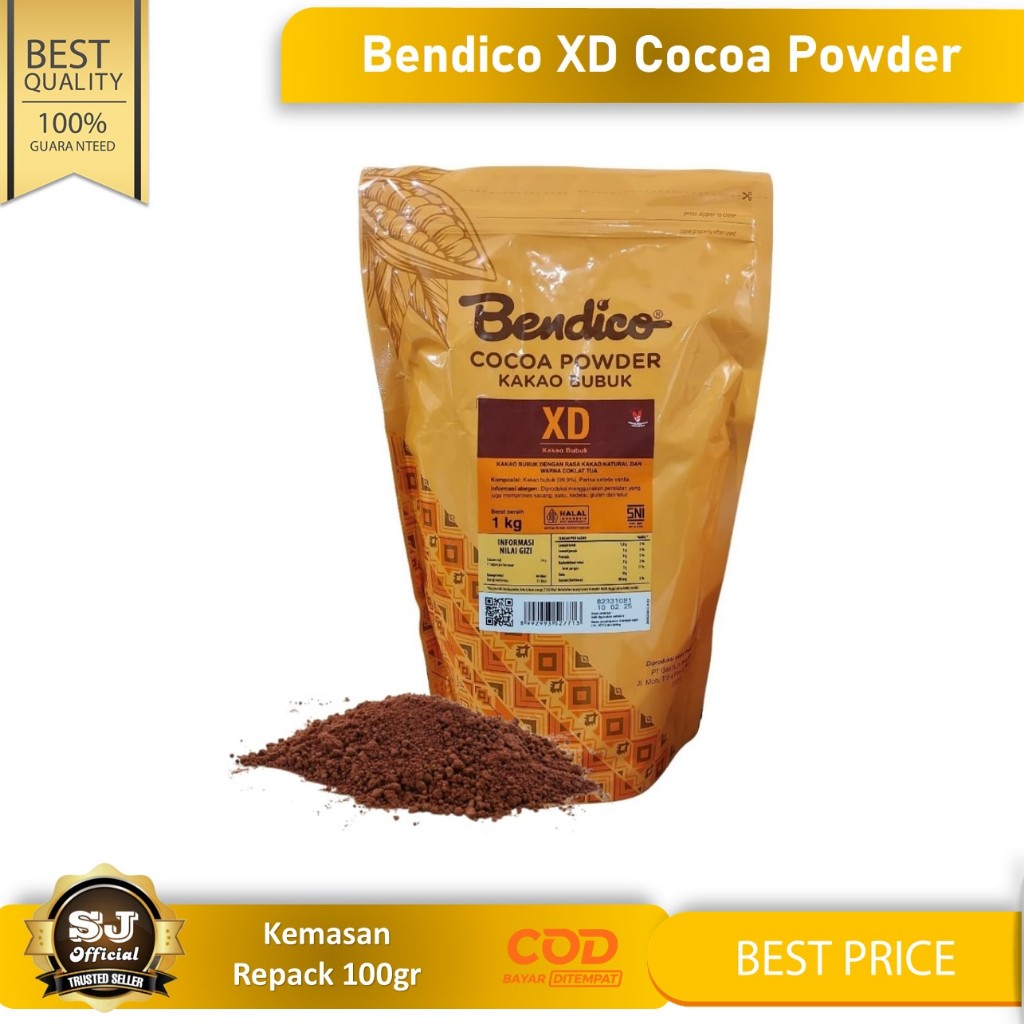 Jual Coklat Bubuk BENDICO XD Kakao Bubuk Repack 100gr - 100% Pure Cocoa ...
