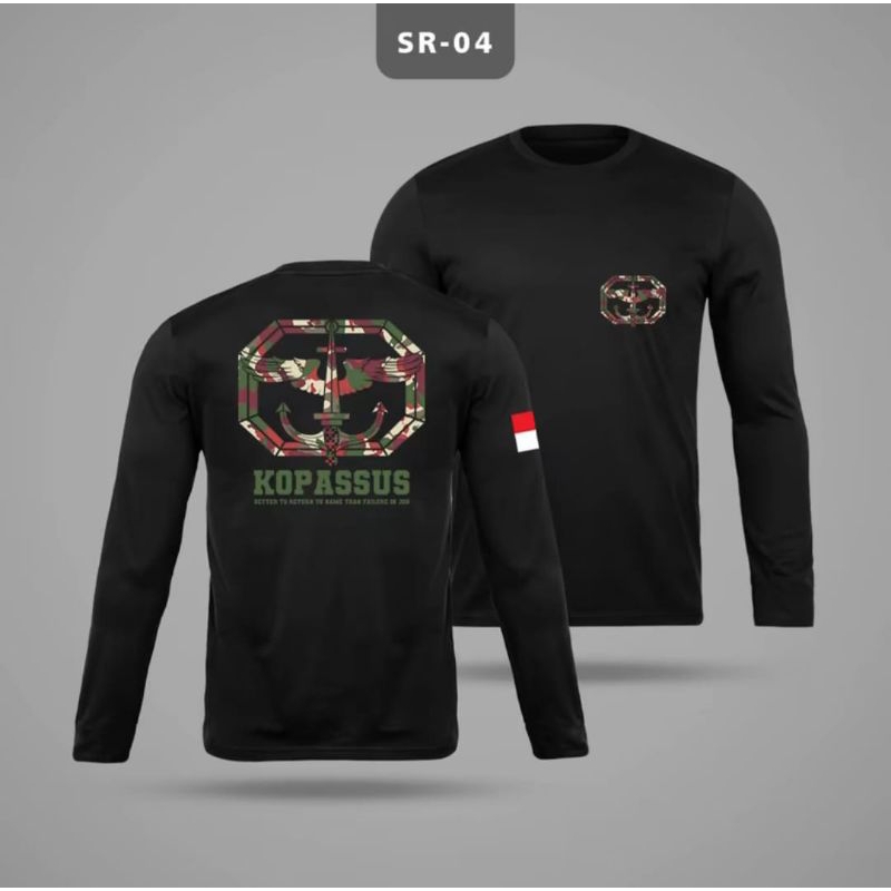 Jual KAOS KOPASSUS LOGO LORENG LENGAN PANJANG | Shopee Indonesia