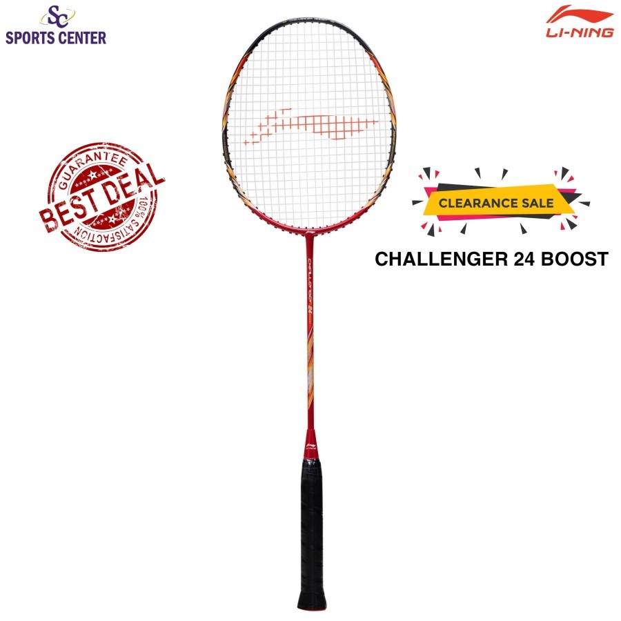 Jual Clear Sale Raket Badminton Lining Challenger 24 Boost Red Black ...