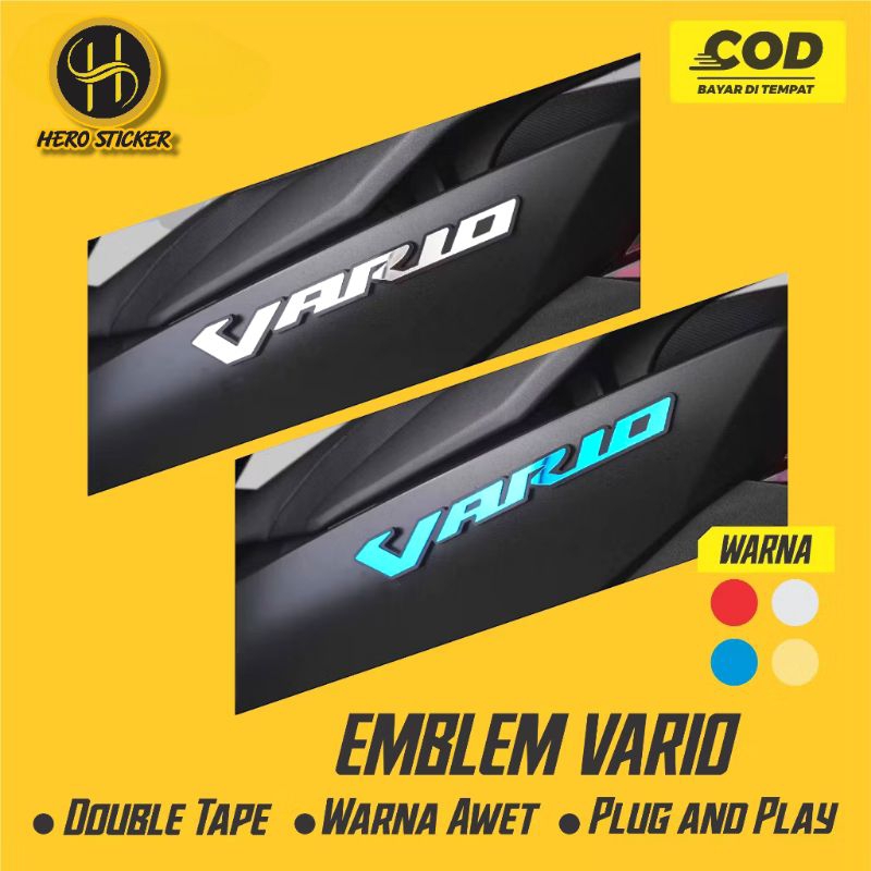 Jual Sticker stiker Vario Timbul 3D Motor Vario Emblem Clik Vario ...