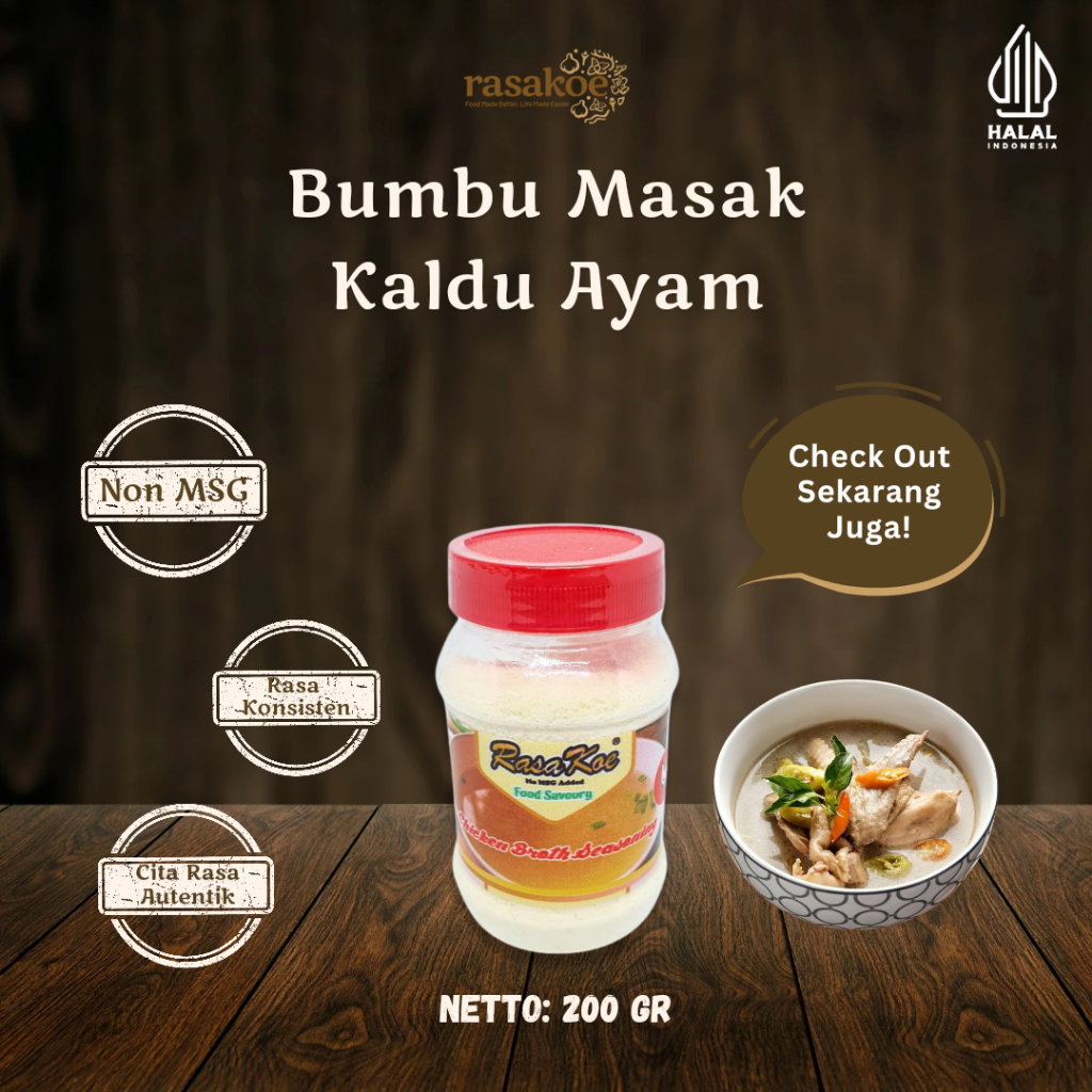 Jual Bumbu Kaldu Ayam Rasakoe Asli Indonesia Rasa Otentik Kualitas ...