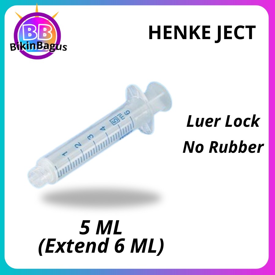 Jual Henke Ject Norm Ject 5 ml Suntikan Luer Lock Syringe | Shopee ...