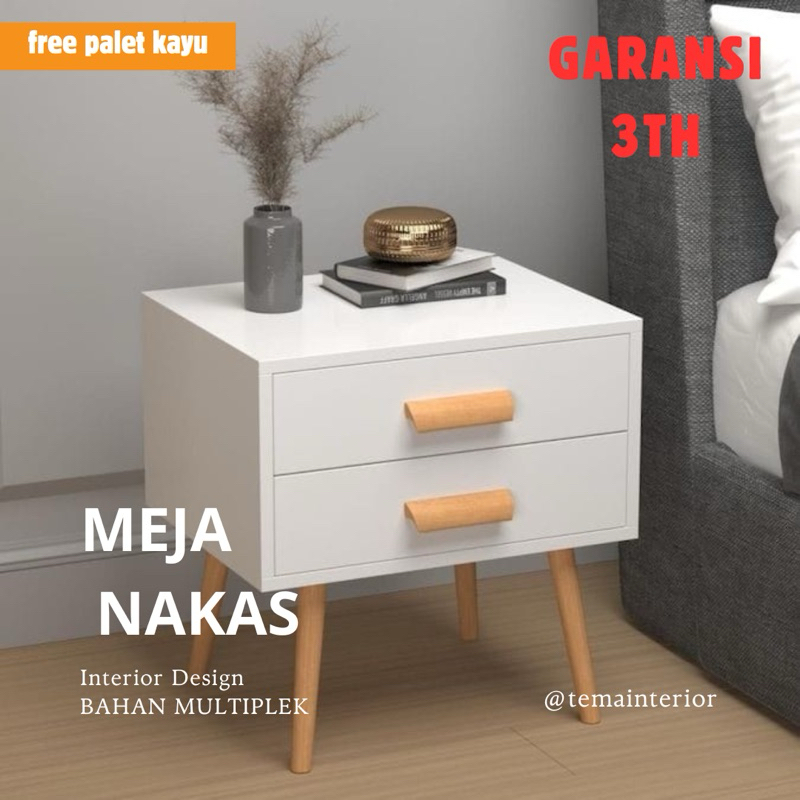 Jual FT33 Meja nakas tempat tidur Meja nakas minimalis Meja kecil Meja nakas 2 laci Meja drawer ...