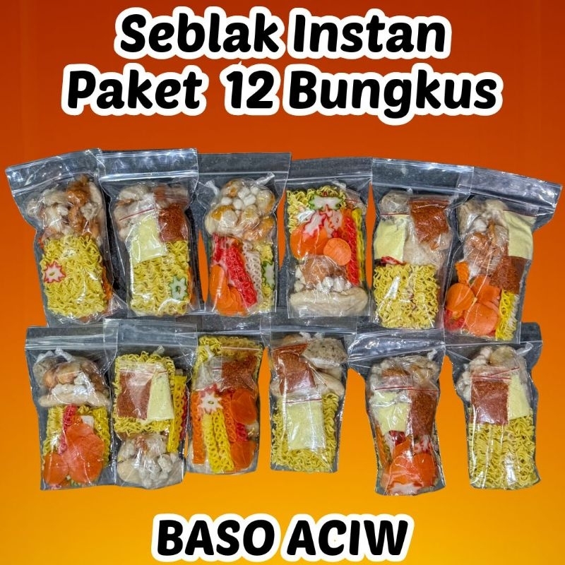 Jual Seblak instan isi 12pcs / seblak instan komplit / seblak instan ...
