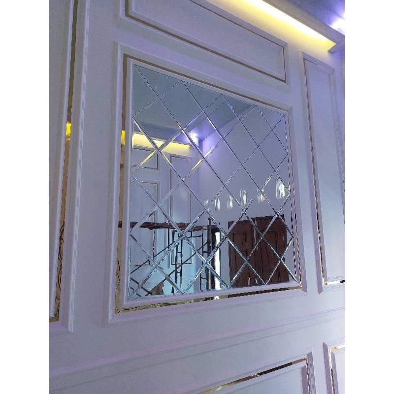 Jual kaca cermin tempel diding'custum kaca bevel | Shopee Indonesia
