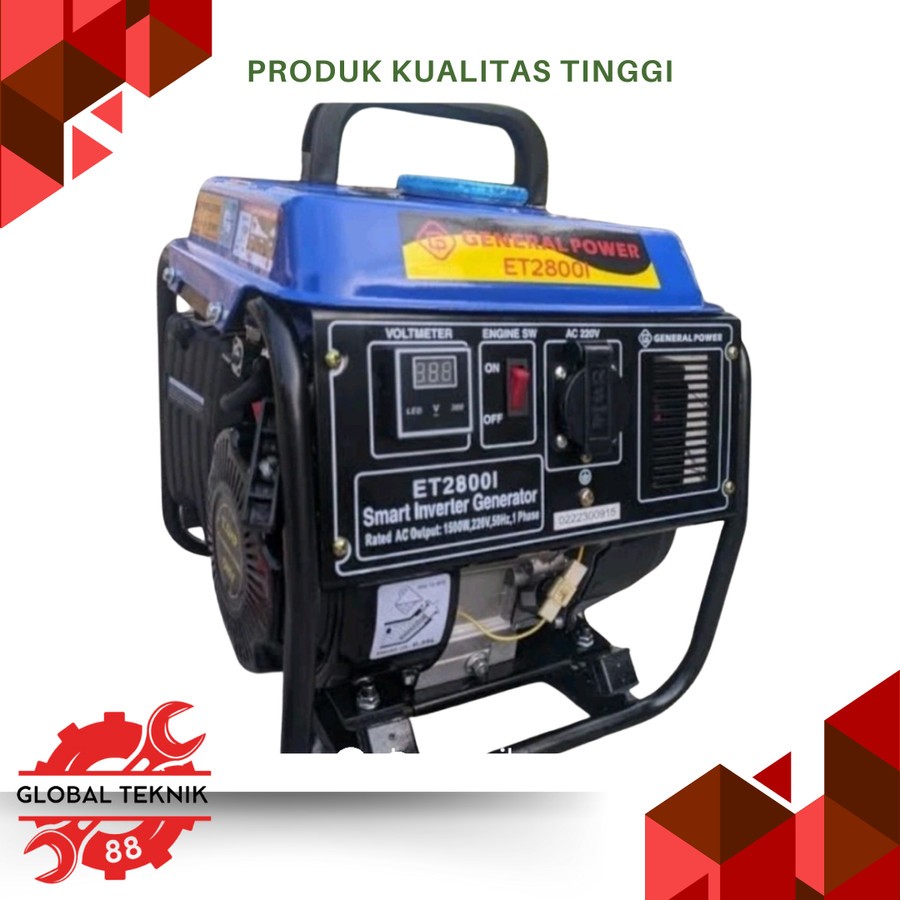 Jual genset general power ET2800I output 1500w 4tak genset mini | Shopee Indonesia