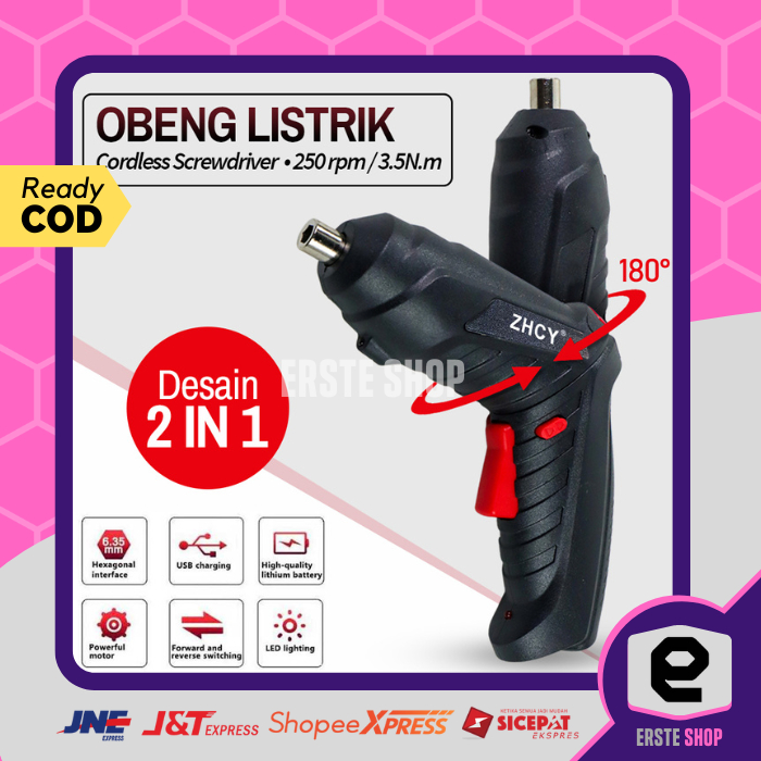 Jual Mesin Obeng Listrik Bor Cordless Tools Screwdriver | Shopee Indonesia