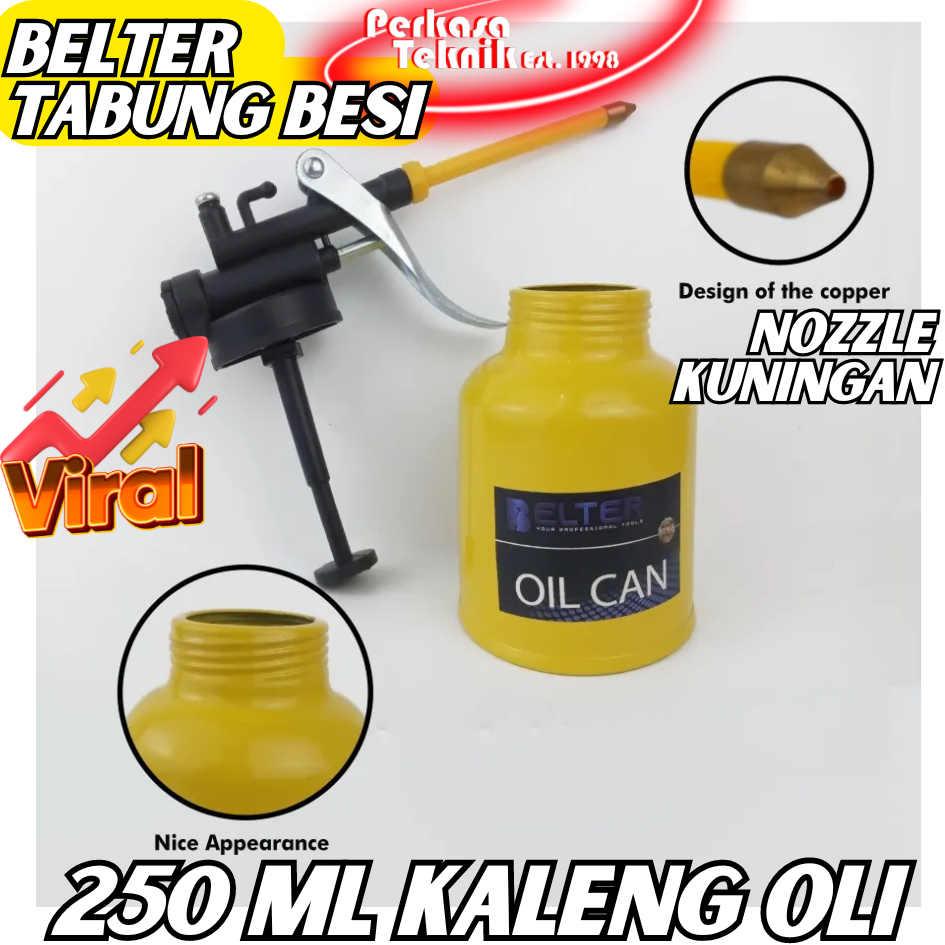 Jual BELTER Oil Can 250cc GNT Tabung Kaleng Besi Semprotan Pelumas Oli ...