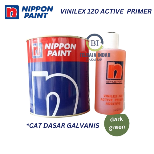 Jual NIPPON VINILEX 120 ACTIVE PRIMER CAT DASAR GALVANIS / BESI HOLO 1 LITER (KEMASAN BARU ...