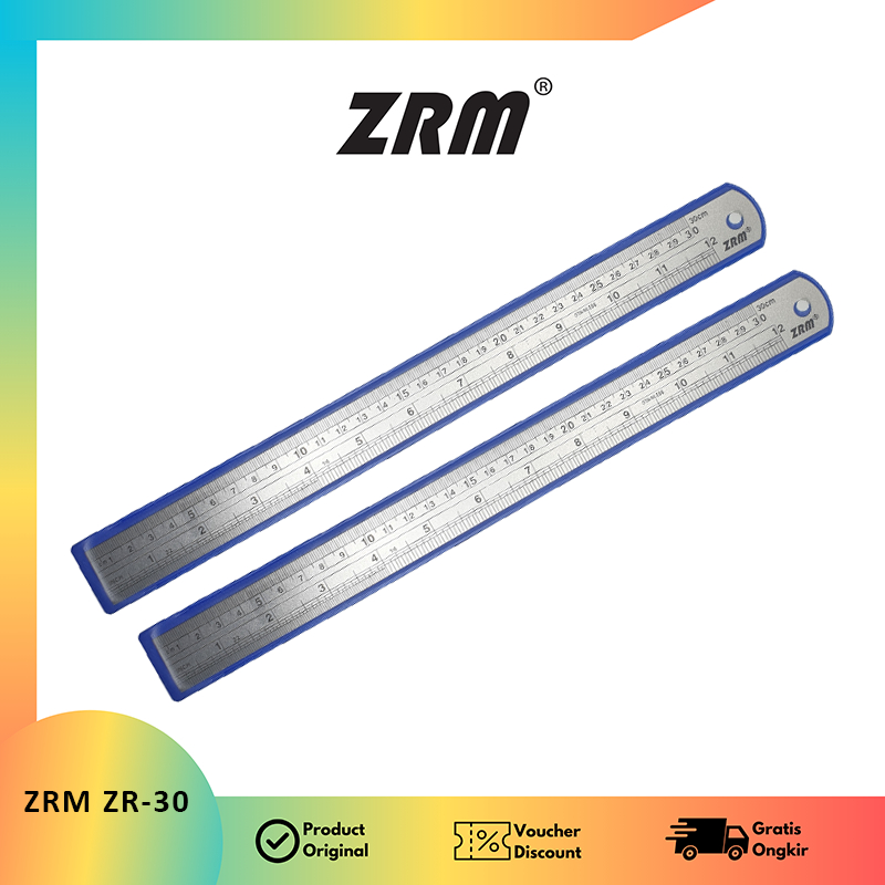 Jual ZRM ZR-30 Penggaris Besi 30cm / Steel Ruler 30cm | Shopee Indonesia
