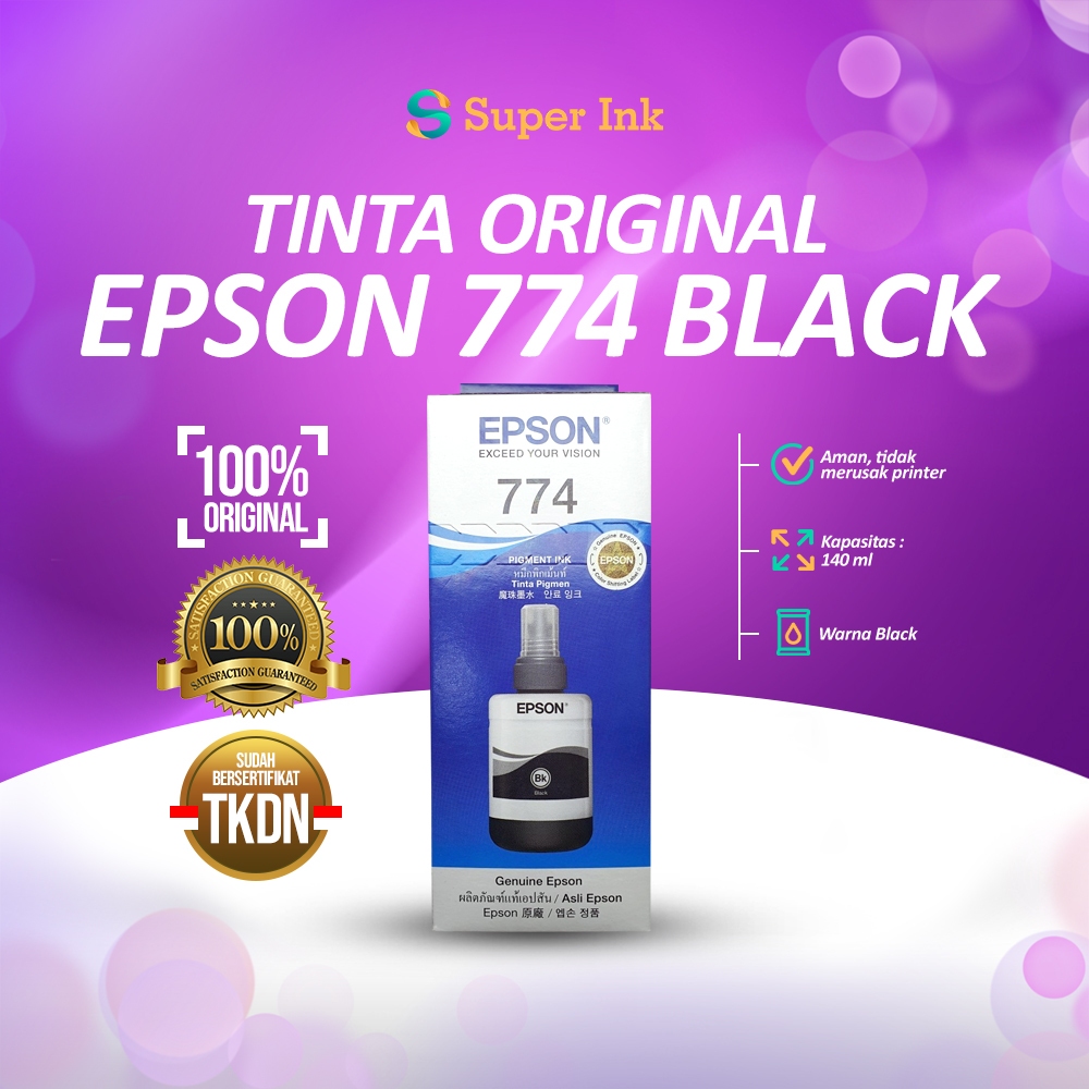 Jual Tinta Epson 774 Black Original | Shopee Indonesia