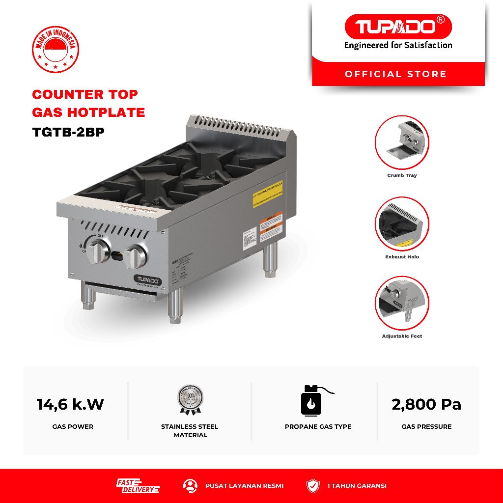 Jual Tupado Counter Top Gas Hotplate Portable 2 Stove | Shopee Indonesia