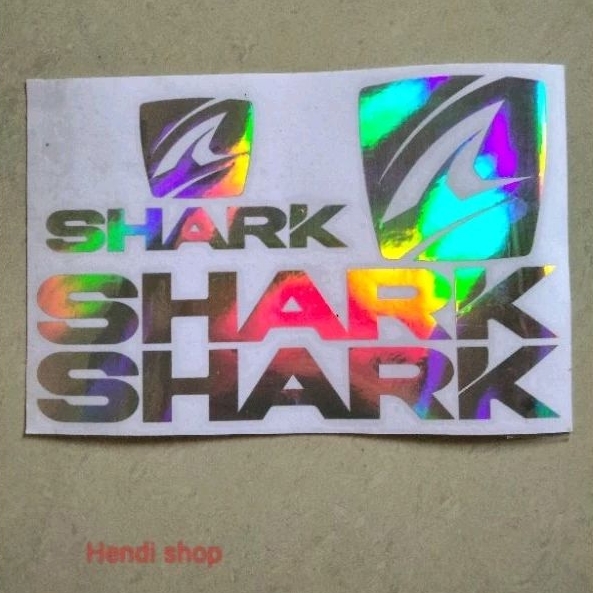 Jual stiker helm shark 1set hologram cutting sticker | Shopee Indonesia