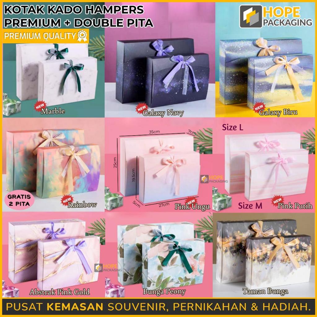 Jual Kotak Kado Hampers Premium + Double Pita/ Kotak Bingkisan Kado ...