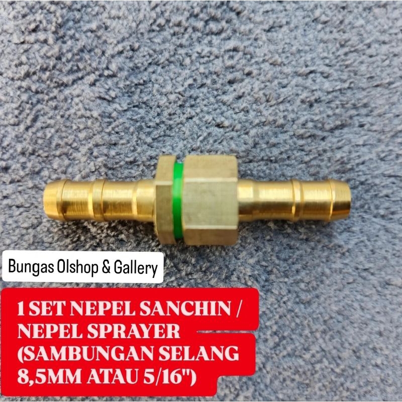 Jual 1 SET NEPEL SANCHIN / NEPEL SPRAYER (SAMBUNGAN SELANG 8,5MM ATAU 5 ...
