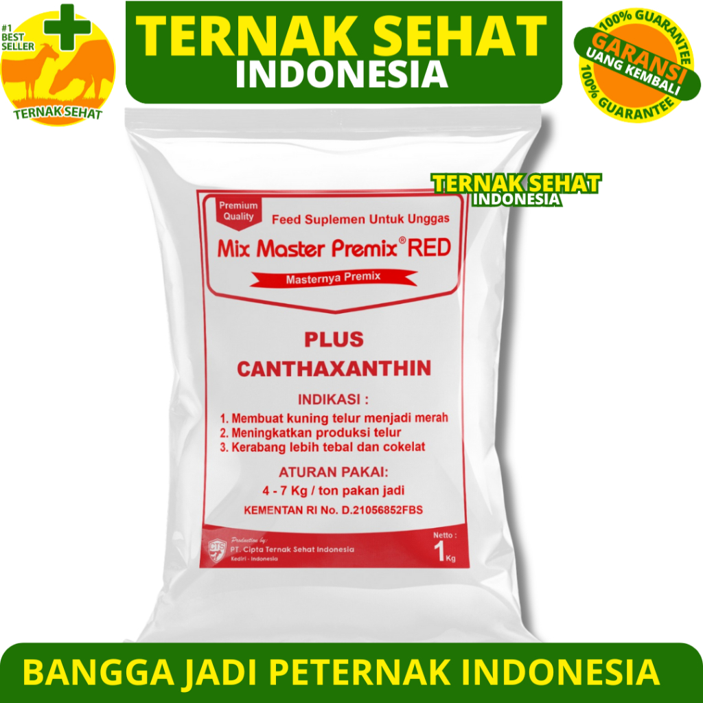 Jual MIX MASTER PREMIX RED 1 KG - Premix Ayam Bebek Petelur Plus ...