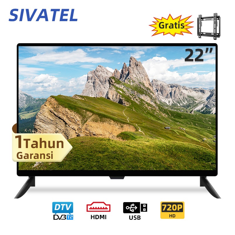 Jual Sivatel TV LED Digital 22 inch HD Televisi Murah Promo-USB-HDMI ...