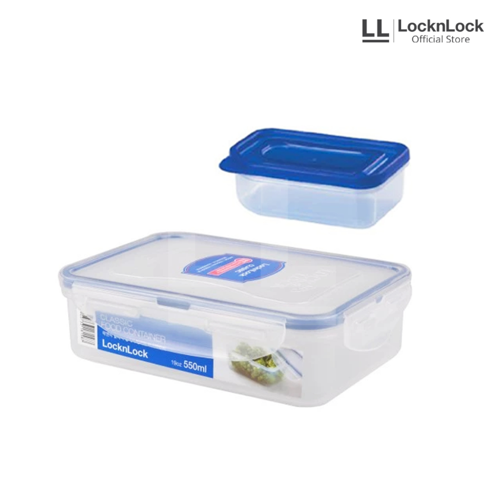 Jual LocknLock Classic Kotak Makan Rectangular Short with Small Container 550ml - HPL815L ...