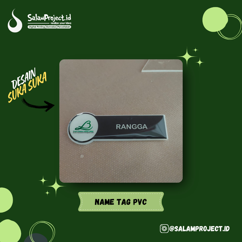 Jual Nametag | Nametag PVC | Nametag Akrilik | Shopee Indonesia
