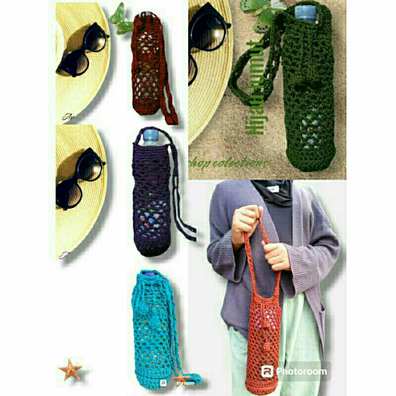 Jual tas botol minum rajutan ukuran maximal 700 ml | Shopee Indonesia