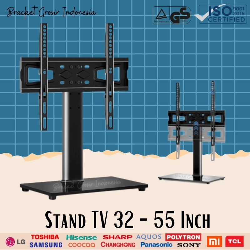Jual Stand TV LED LCD 32 40 42 43 50 55 Inch Premium Standing TV ...