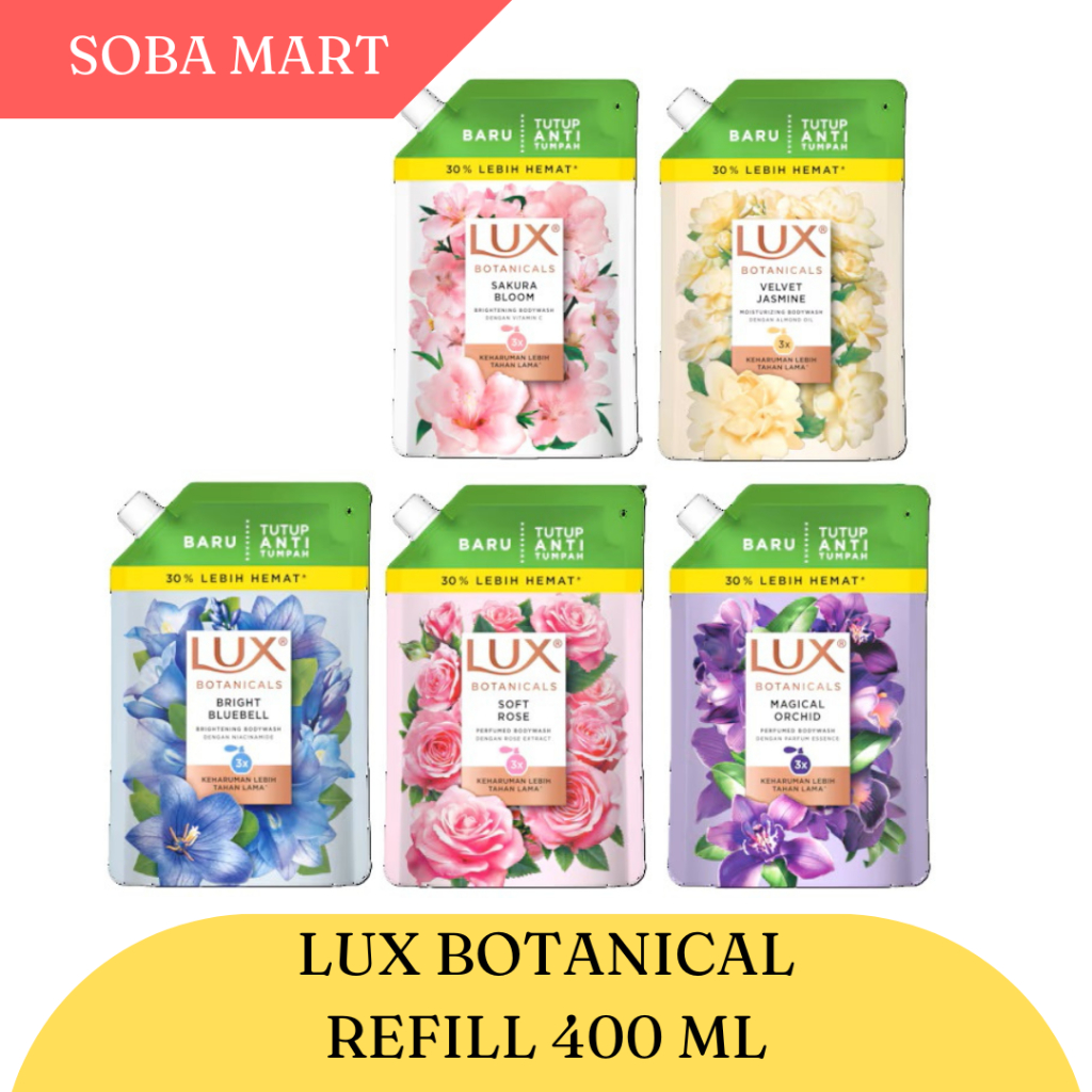 Jual Soba Mart - Lux Botanical - All Varian - Sabun cair Refill(400ml) | Shopee Indonesia