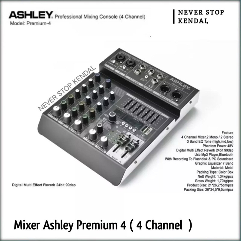 Jual Mixer ASHLEY 4 Channel ( PREMIUM 4 ) | Shopee Indonesia