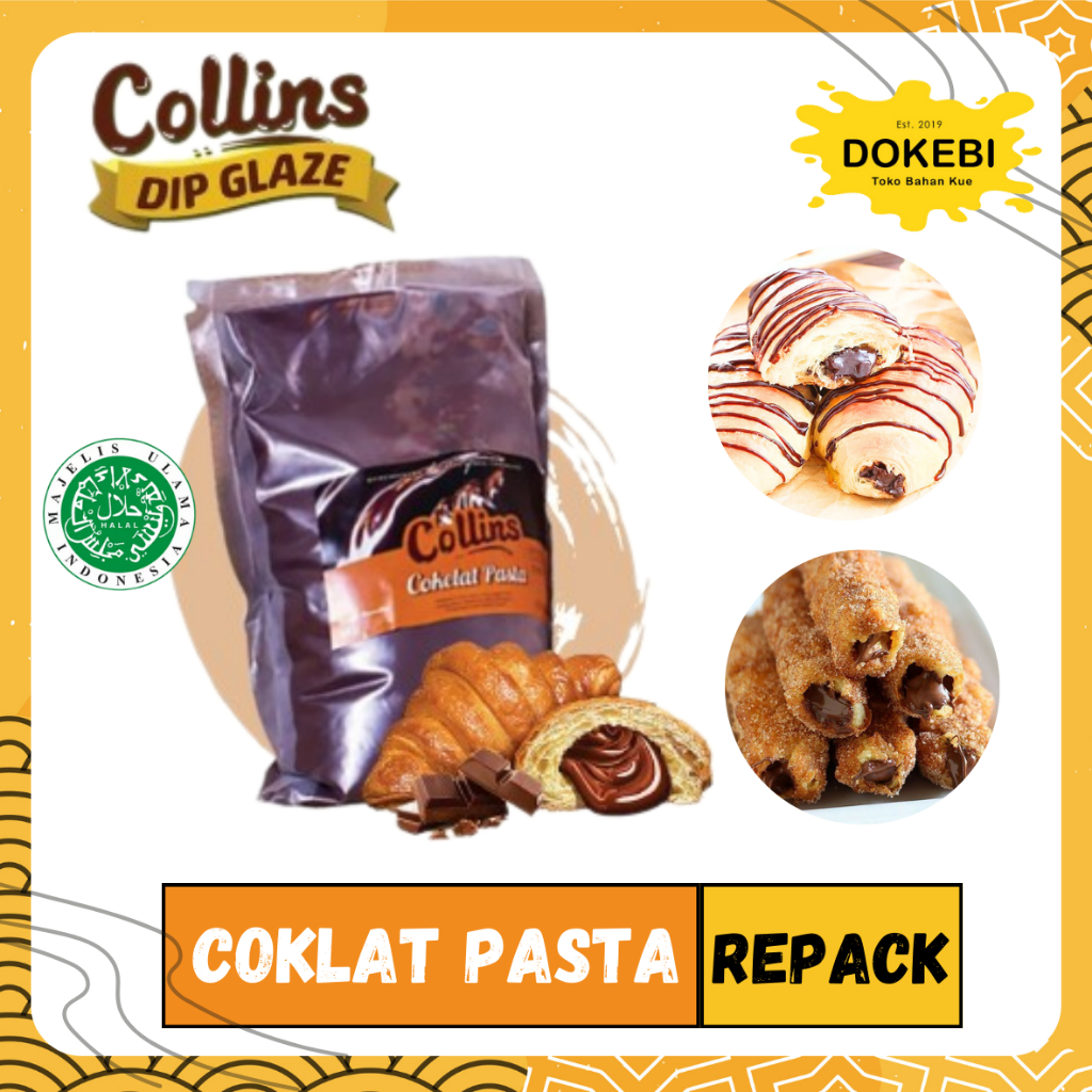 Jual COLLINS SELAI COKLAT PASTA 200gr / Selai Cokelat Isian Olesan ...