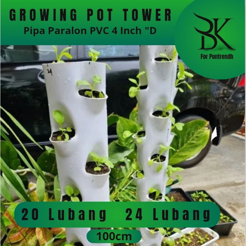 Jual GROWING POT TOWER , Pot Tanaman Vertikal Vertikultur vas bunga ...