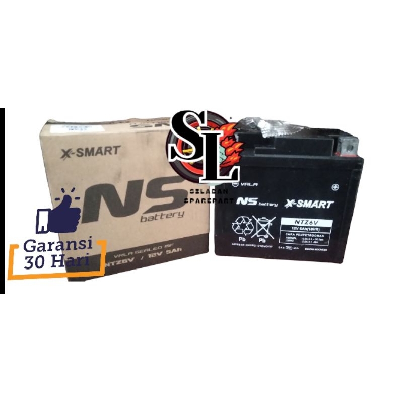 Jual Aki Kering NS accu motor NTZ6V12v5ah Accessories Motorcycle NMax ...