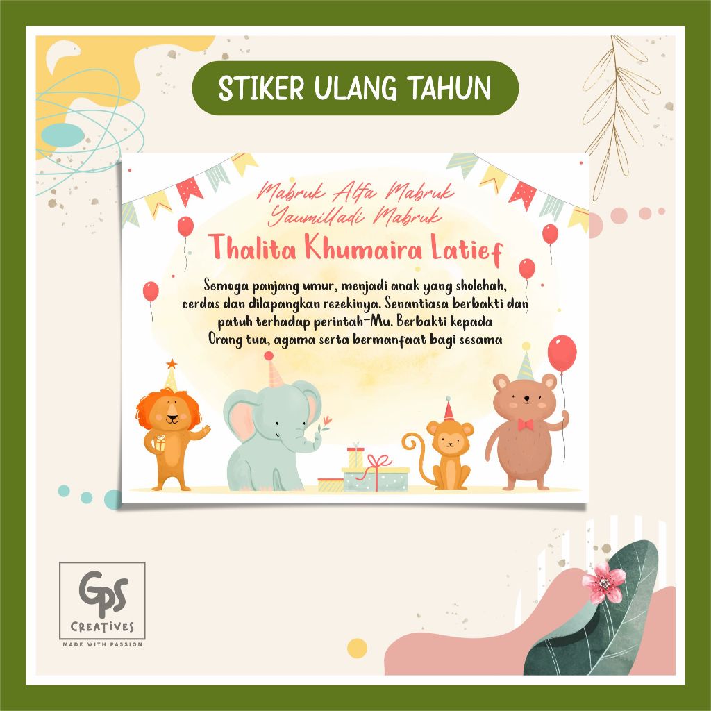 Jual Stiker Ulang Tahun Anak Sticker Birthday Ultah | Shopee Indonesia