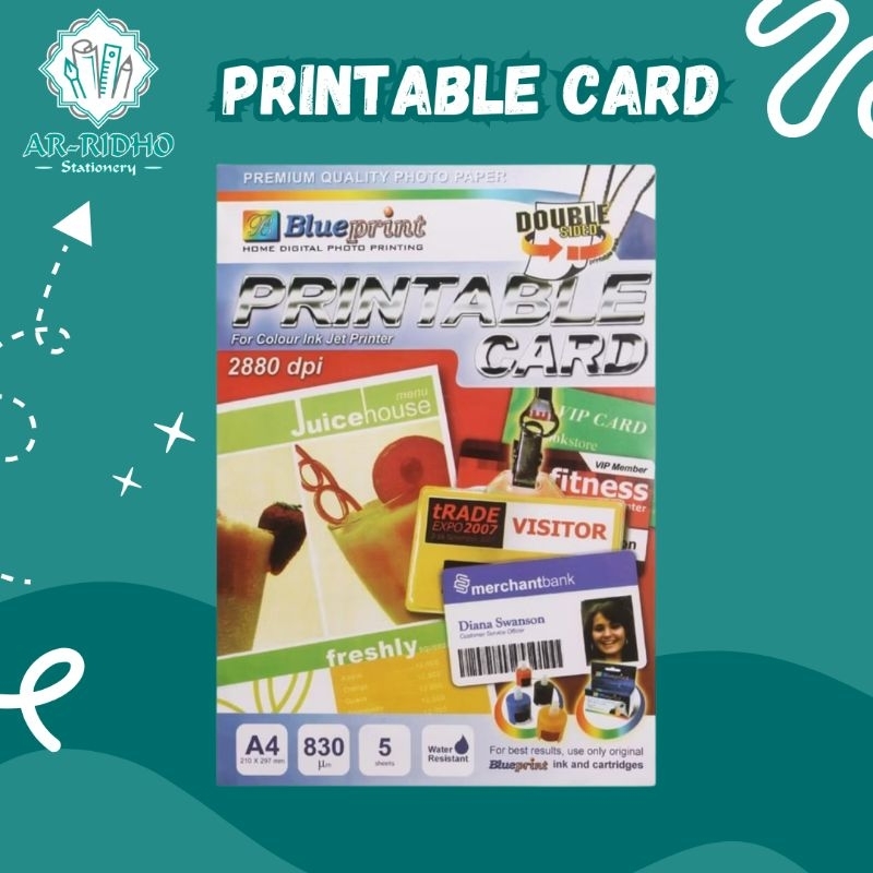 Jual Kertas PVC A4 Bahan ID card Printable card blueprint | Shopee ...