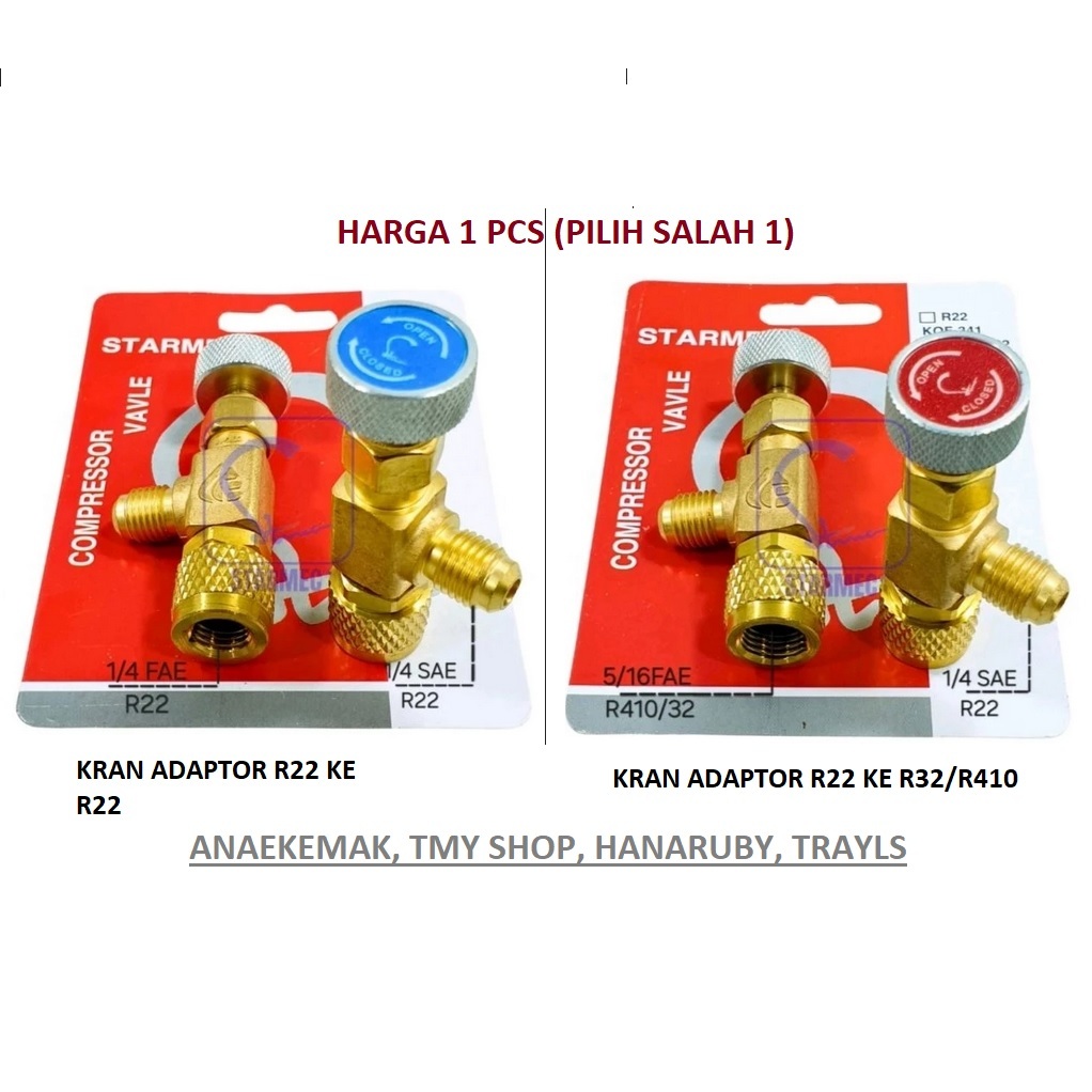 Jual 1 PCS Premium kran charging valve adaptor STARMEC / perubah Ac ...