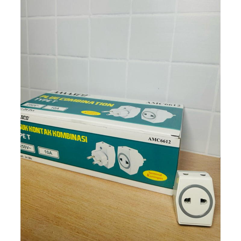 Jual [COD] STEKER T GEPENG MULTI 3 LUBANG AMASCO (HARGA 1 PCS) | Shopee ...