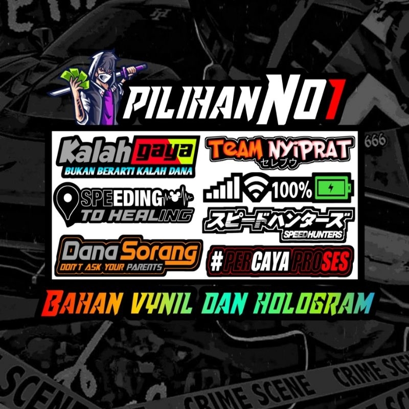 Jual Sticker pack vynil anti air stiker keren motor laptop | Shopee ...